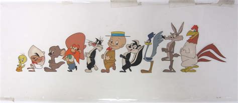 Production Cel Of The Warner Bros Characters From Opening Of The 1960