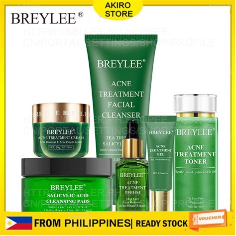 Breylee Acne Facial Cleanser Acne Toner Serum Cream Gel Salicylic Acid