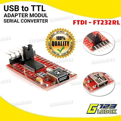 Ftdi Ft232rl Ft232 Usb To Ttl Serial Converter Adapter Module Shopee Malaysia