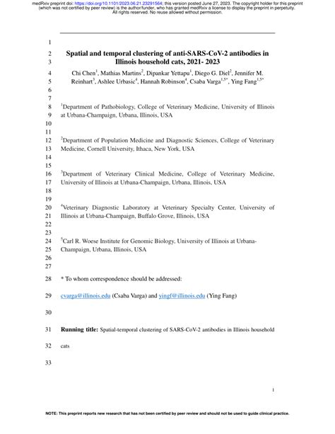Pdf Spatial And Temporal Clustering Of Anti Sars Cov 2 Antibodies In