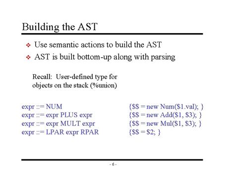 Semantic Analysis I Syntax Directed Definition Symbol Tables