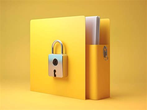 Premium Ai Image Computer File Folder With A Lock Data Protection Cyber Security Concept