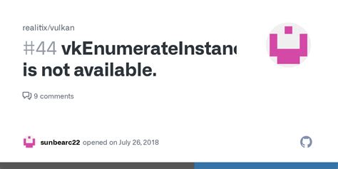 Vkenumerateinstanceversion Is Not Available · Issue 44 · Realitix Vulkan · Github