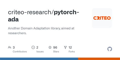 Github Criteo Researchpytorch Ada Another Domain Adaptation Library
