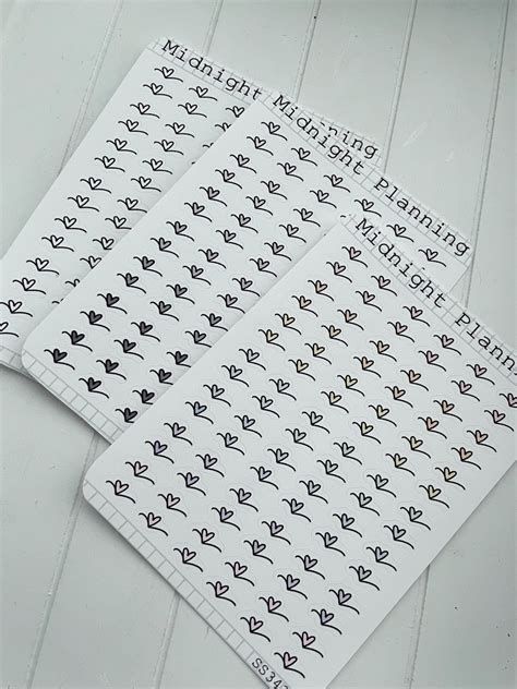 Heart Scribble Bullet Point Functional And Handmade Planner Etsy