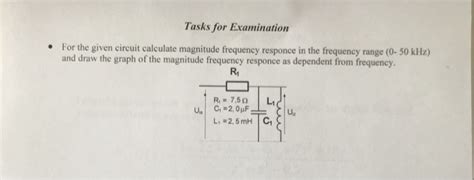 Solved For The Given Circuit Calculate Magnitude Frequency