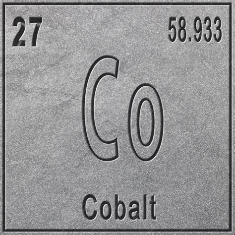 Premium Photo Cobalt Chemical Element Sign With Atomic Number And Atomic Weight Periodic