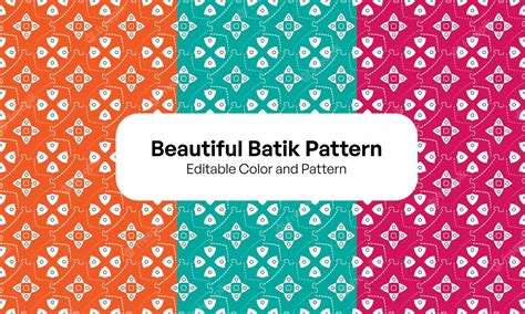 Premium Vector Editable Seamless Modern Base Batik With Various Color And Pattern Vector For