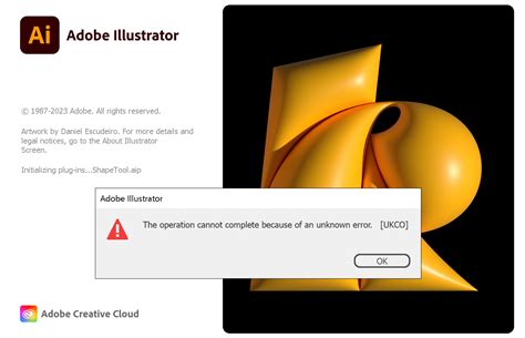 Solved Unknown Error Ukco After Updating Illustrator To Adobe Community 13985234