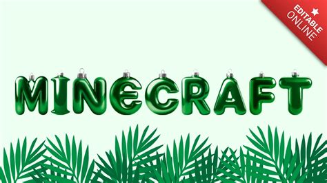 Minecraft Green Christmas Balls Font Text Effect Generator