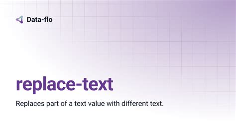 replace text data flo