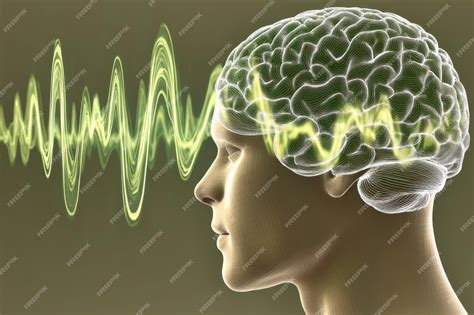 Neuron Network Synaptic Impulse And Digital Intelligence Side Profile Of A Human Head With