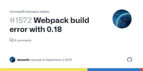 webpack build error with 0 18 · issue 1572 · microsoft monaco editor