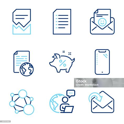 기술 아이콘이 설정됩니다 손상된 파일 대출 퍼센트 인터넷 문서 표지판으로 아이콘이 포함되어 있습니다 벡터 0명에 대한 스톡 벡터 아트 및 기타 이미지 Istock