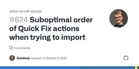 Suboptimal Order Of Quick Fix Actions When Trying To Import · Issue