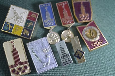 Купить Знаки, значки "Олимпиада 80, Олимпийский игры в Москве, 1980 ...