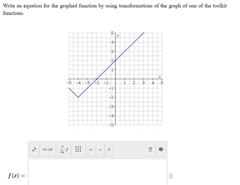 Solved Write An Equation For The Graphed Function By Using
