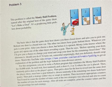solved problem 3 3 2 this problem is called the monty hall