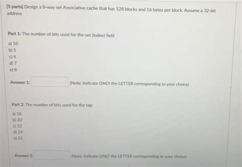 Solved 15 Parts Design A 8 Way Set Associative Cache That Chegg Com