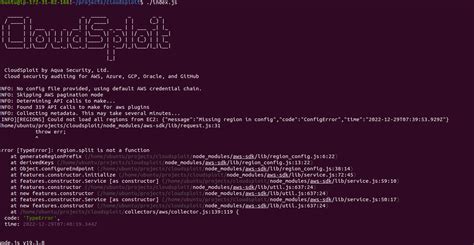 Error Typeerror Regionspilit Is Not A Function · Issue 1499 · Aquasecuritycloudsploit · Github