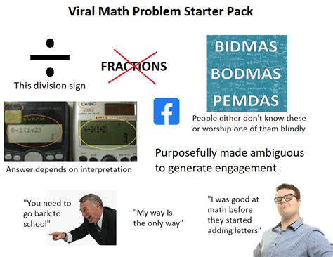 Viral Math Problem Starter Pack Rstarterpacks