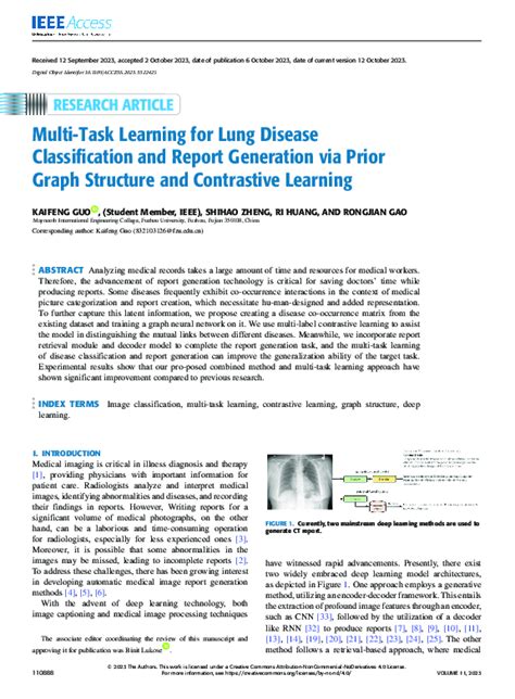 Pdf Multi Task Learning For Lung Disease Classification And Report Generation Via Prior Graph
