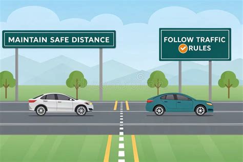 Keep A Safe Distance On Road Safe Car Driving Tips And Traffic Rules