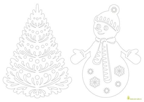 Трафареты снеговики на Новый 2026 год вытынанки на окна шаблоны для вырезания