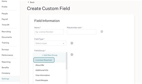 Create Custom Field Groups Humi Help Centre