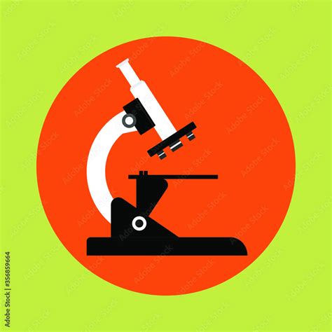 Simple Microscope Vector Illustration In Flat Style Vector Design Template Modern Design Icon