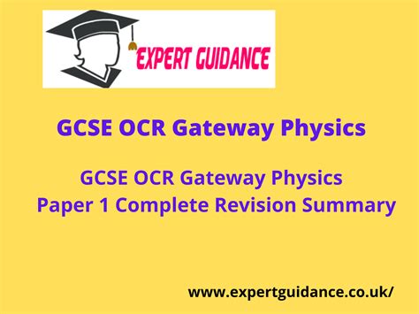 GCSE OCR GATEWAY A GCSE Physics Complete Revision Summary Teaching Resources