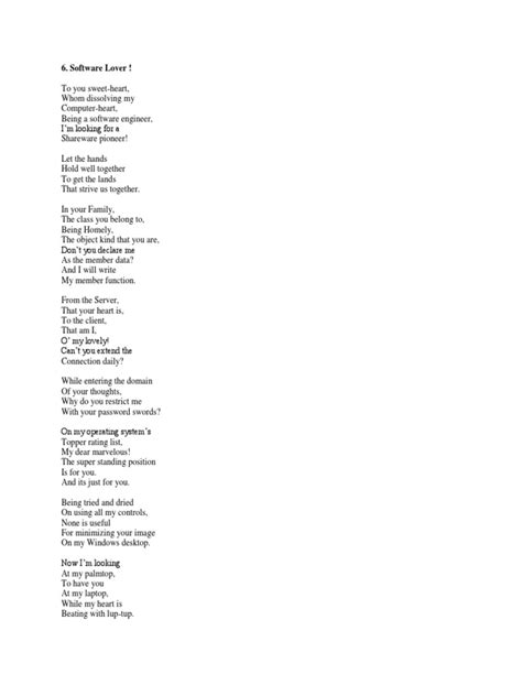 The Software Lover Pdf Information Technology Digital Technology