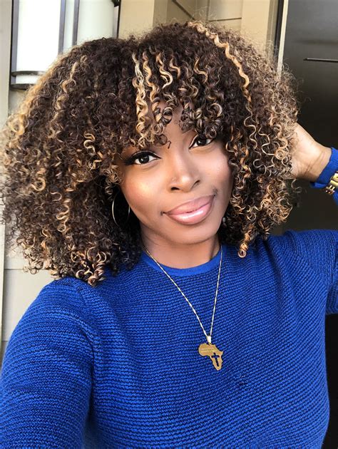 Blonde Tips On Natural Hair Afro