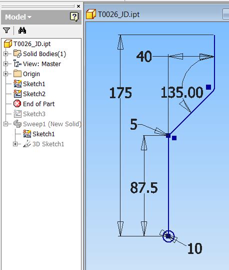 Solved Sweep Using 3d Sketch Autodesk Community