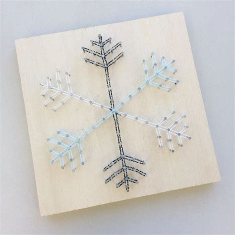 snowflake kit in string art diy string art kit easy tutorial etsy