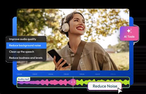ai noise reduction tool remove background noise online flixier