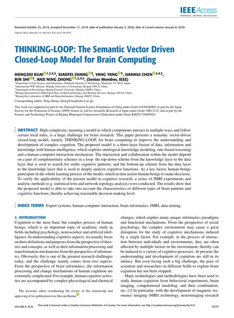 pdf thinking loop the semantic vector driven closed loop model for