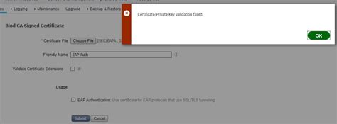 invalid password for private key when trying to bind ca signed cert