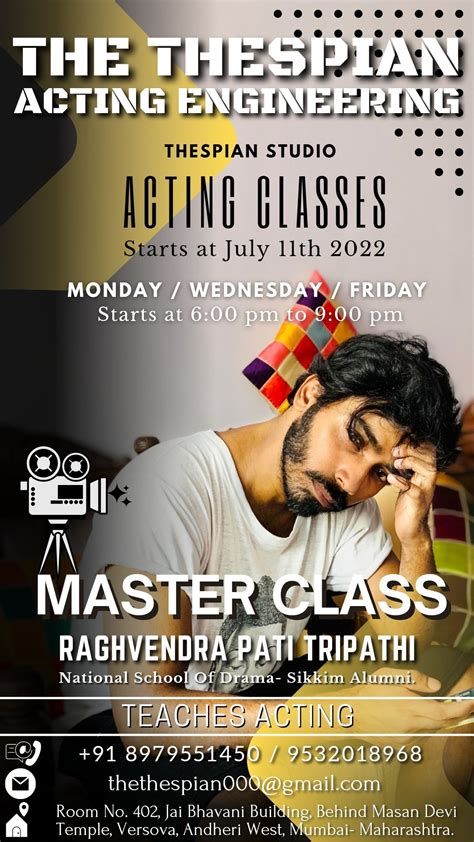 Raghvendra Pati Tripathi On Linkedin 🍂the Thespian Acting Engineering Mster Class Raghvendra