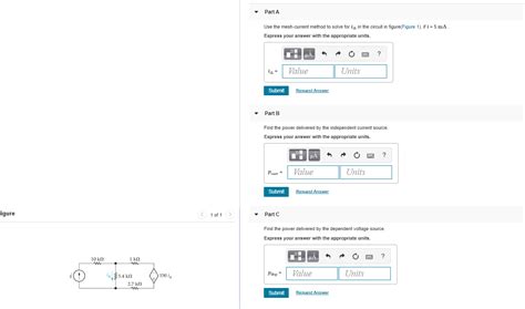 Solved Part A Use The Mesh Current Method To Solve For Ia In Chegg