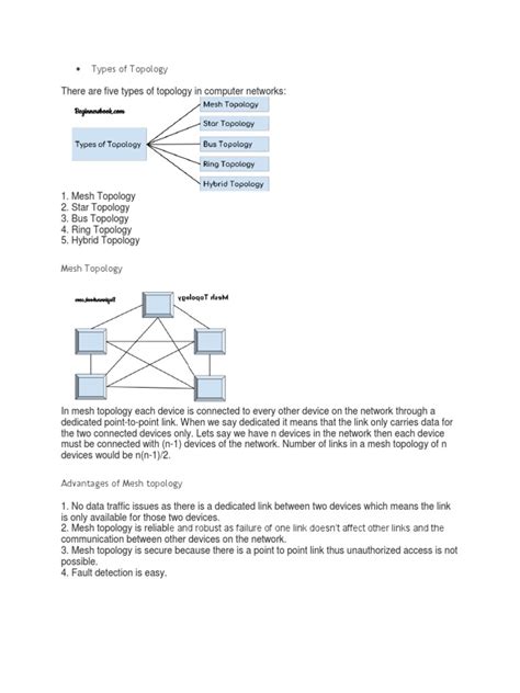 Network Topology Advantages And Disadvantage Network Topology Computer Network