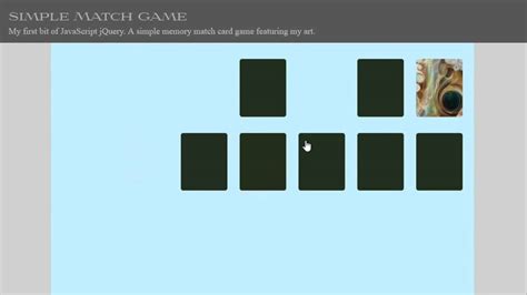Javascript Jquery First Coding Project Simple Match Game Youtube