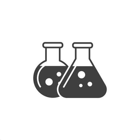 Vector Sign Of The Flask Symbol Is Isolated On A White Background Flask Icon Color Editable