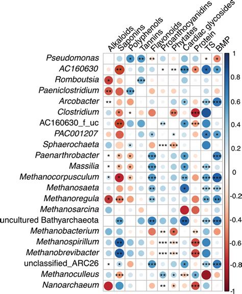 Spearmans Correlation Analysis Between Different Physicochemical