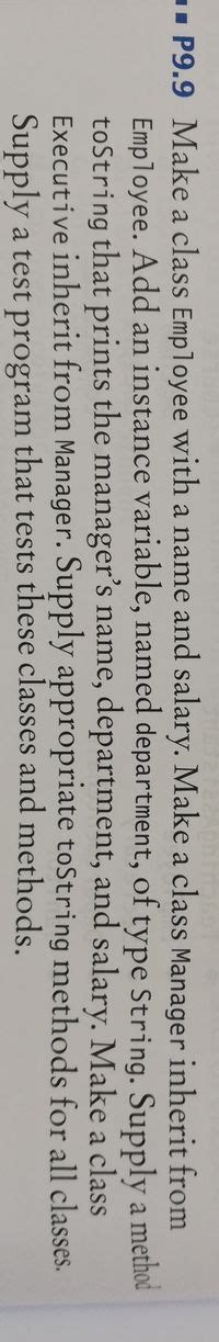 Answered Make A Class Employee With A Name And Salary Make A Class