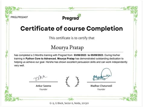 Mourya Pratap On Linkedin Python Course Completion