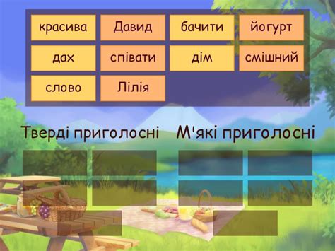 Тверді й мякі приголосні 2 клас Group Sort