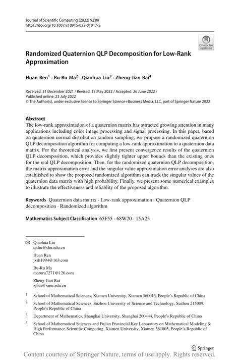 Randomized Quaternion Qlp Decomposition For Low Rank Approximation