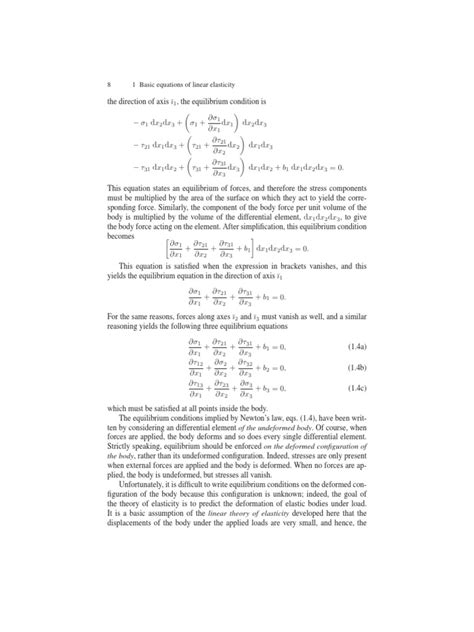 Basic Equations Of Linear Elasticity Pdf Linear Elasticity Stress