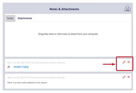 How To Add Notes And Attachments To A Report